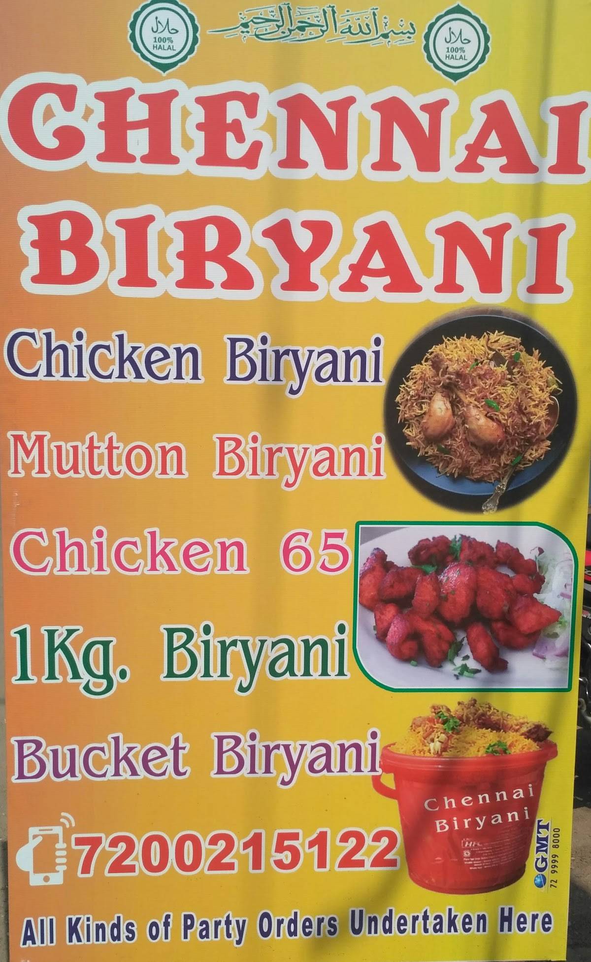 Menu at Chennai Biryani, Chennai, Kovil