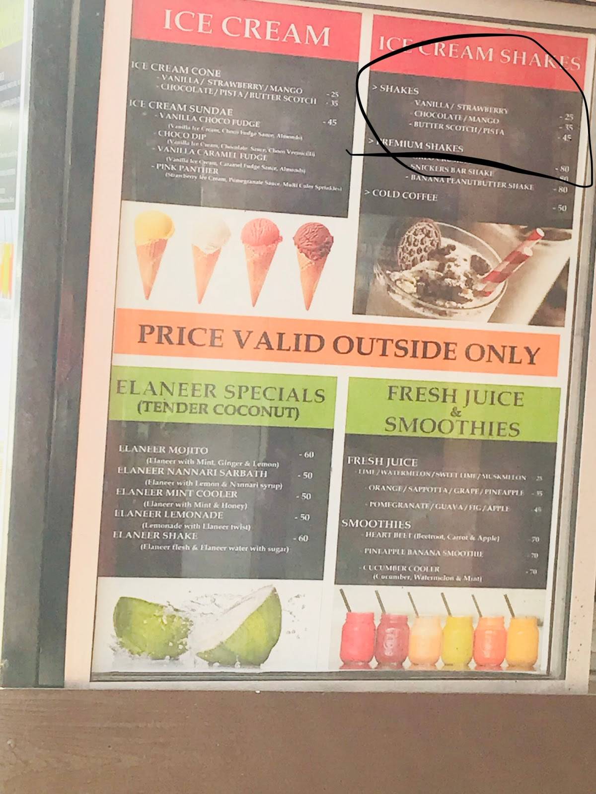 Menu at Chennai Chillin, Chennai, 25GG+76Q