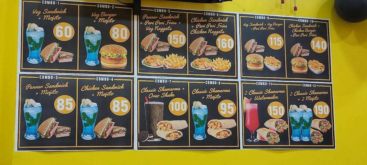 Menu at Shawarma squad, Chennai, Razaak Garden main road
