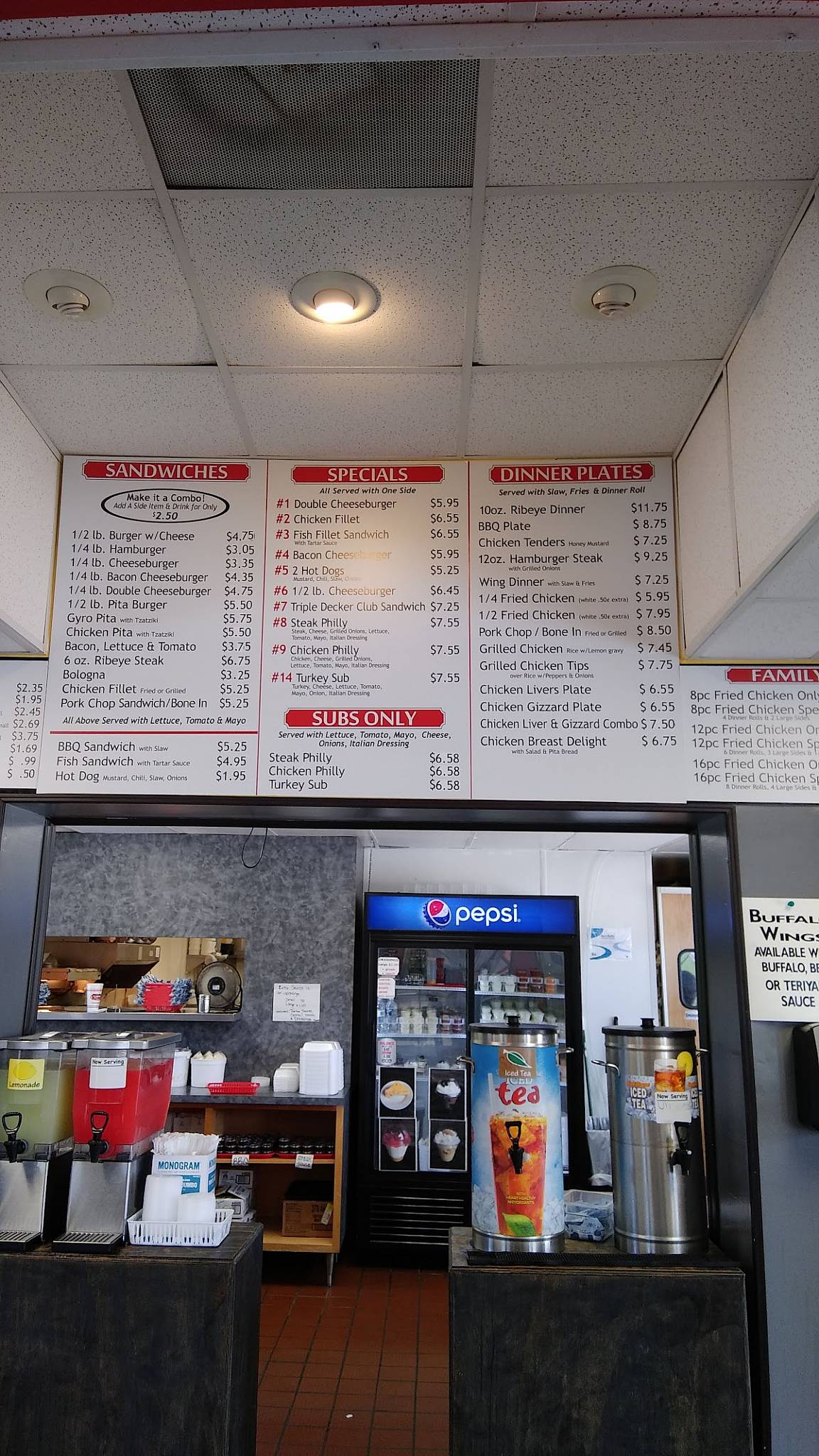Menu at Chicken King restaurant, Chester, J A Cochran Bypass
