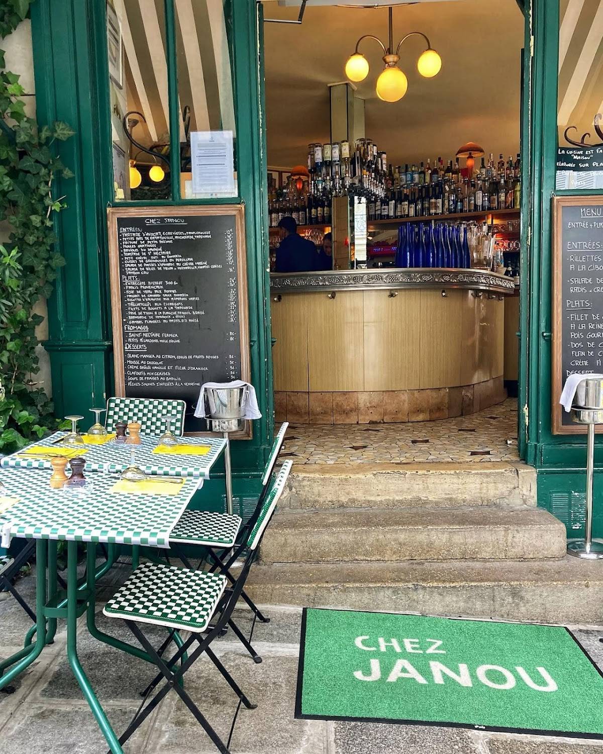 Menu at Chez Janou restaurant, Paris, 2 Rue Roger Verlomme