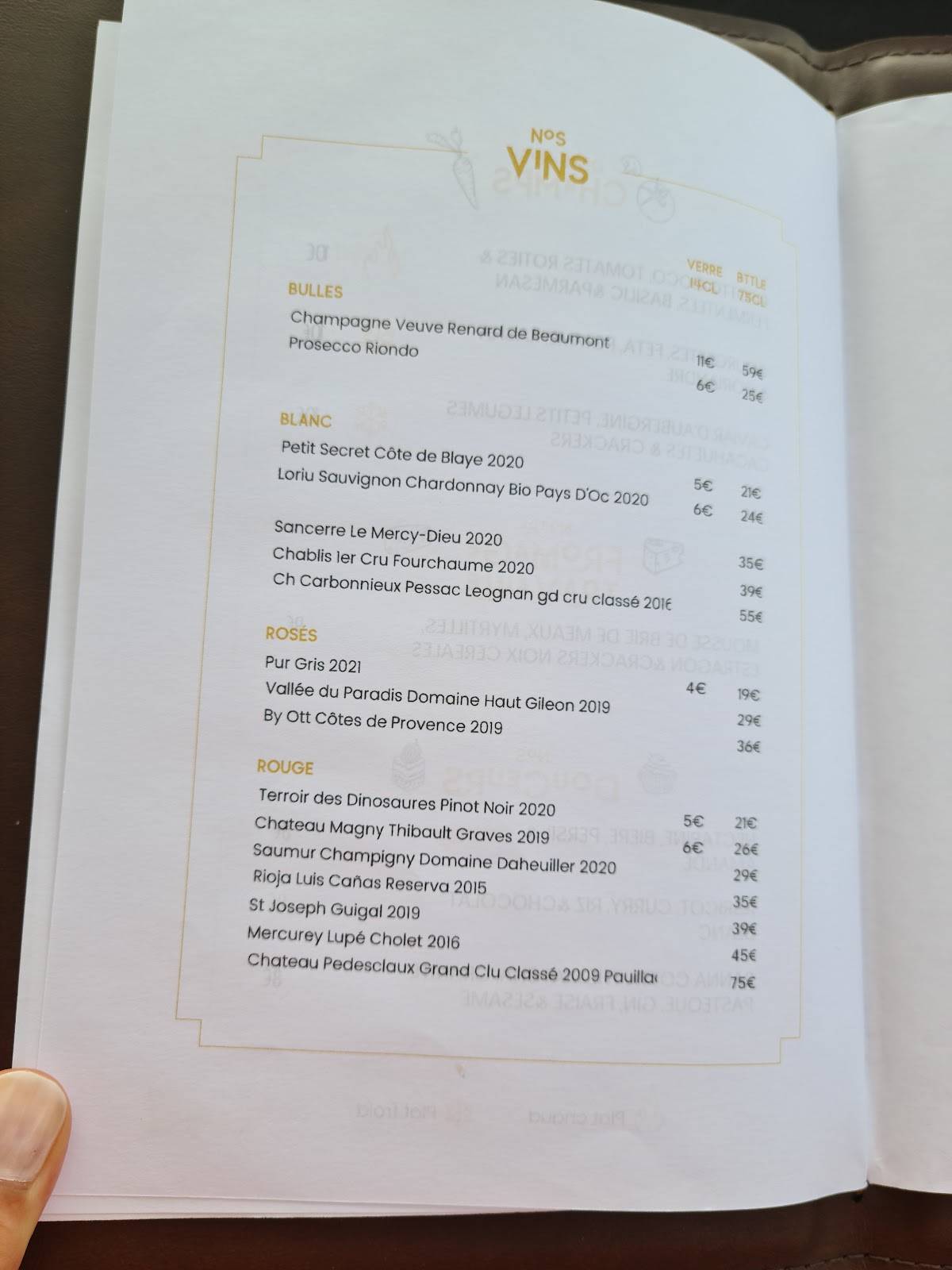 Menu au Chez Papa'Joub Capbreton pizzeria, Capbreton