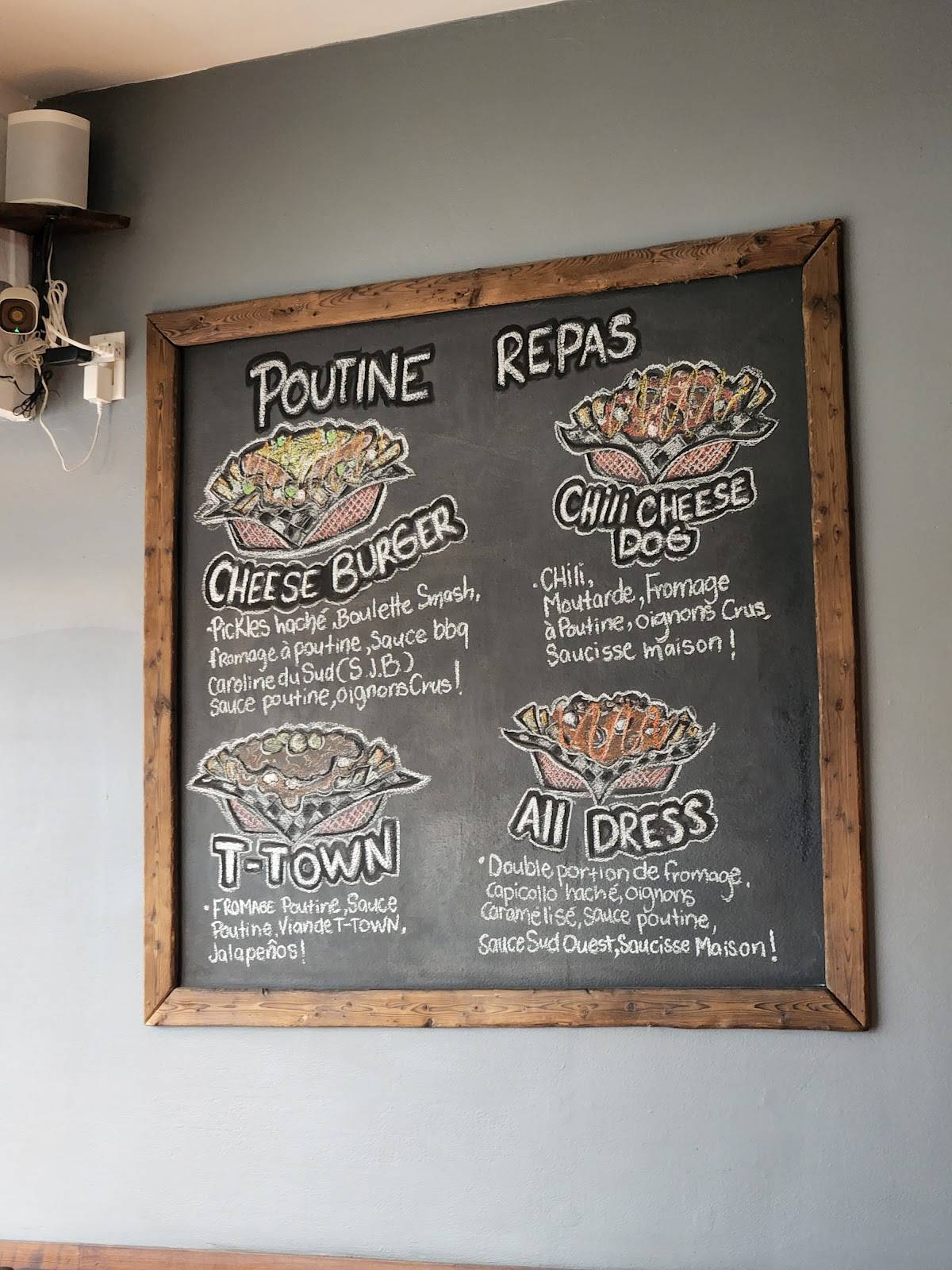 Menu au Chez Simon Cantine Urbaine fast food, Montréal