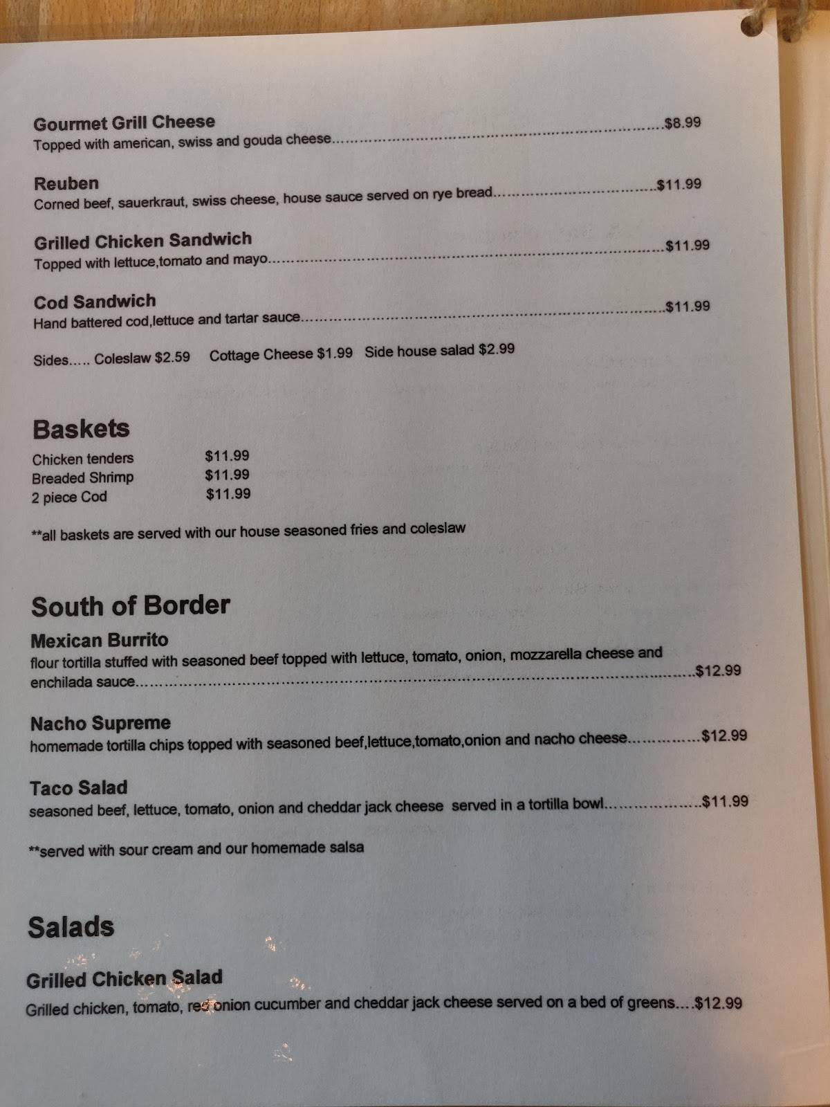 Menu at Chi-Chi's Restaurant, Rogers City