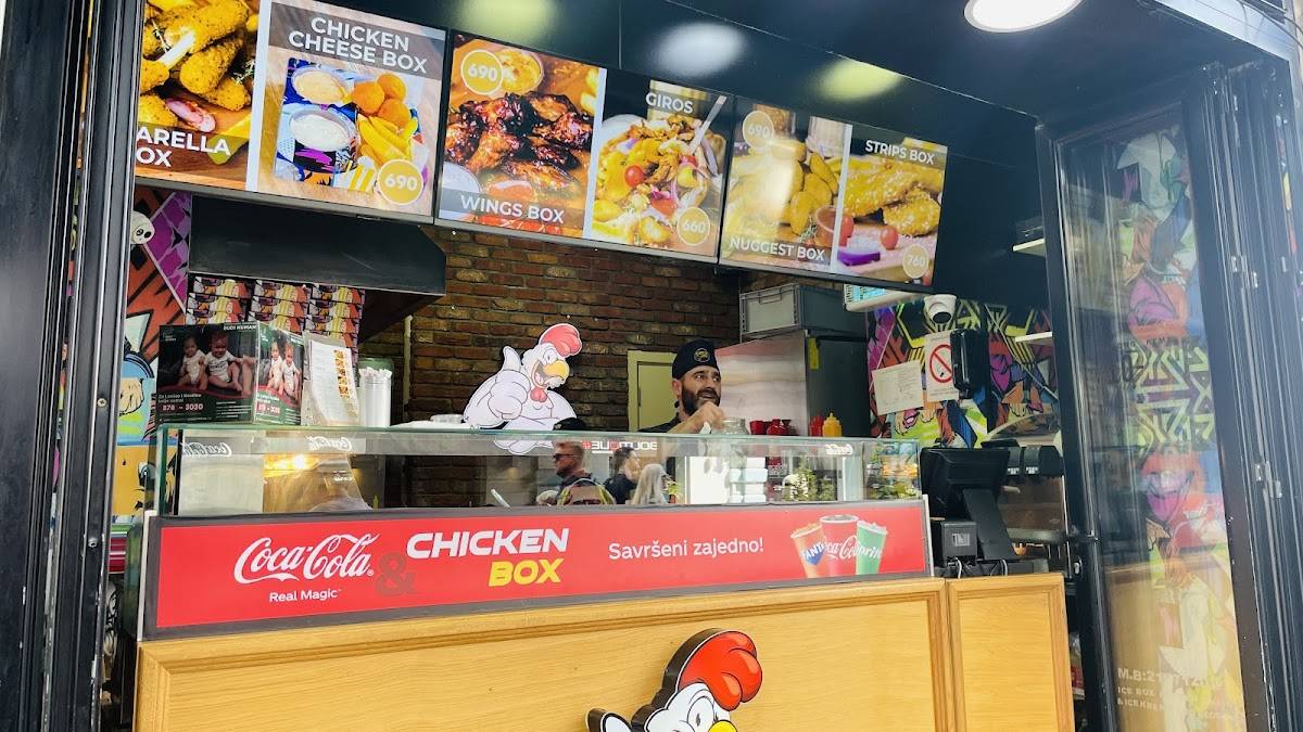 Menu at Chicken Box restaurant, Belgrade, Kneza Mihaila 49