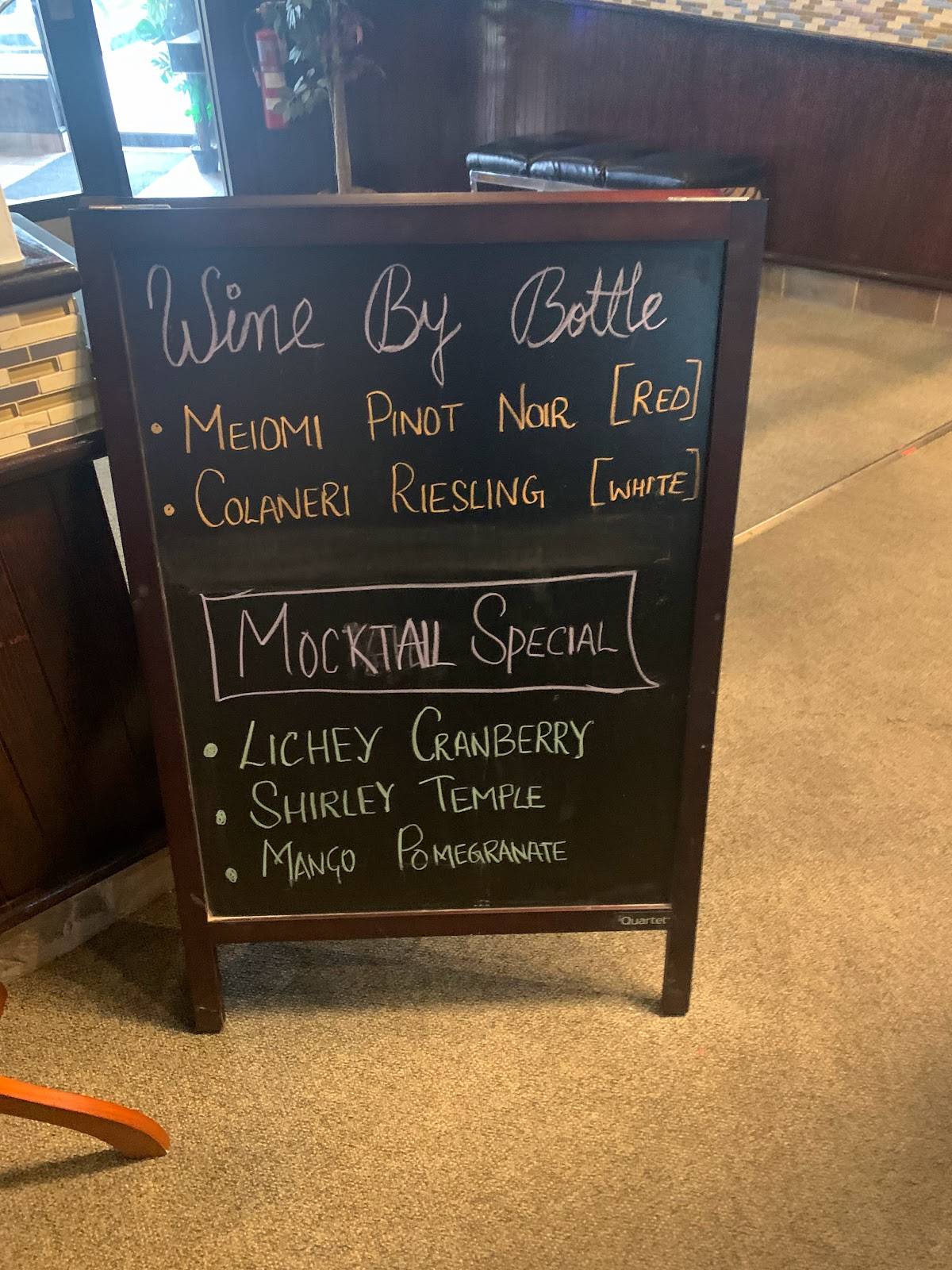 Menu at Chilli Chutney restaurant, Brandon, Canada