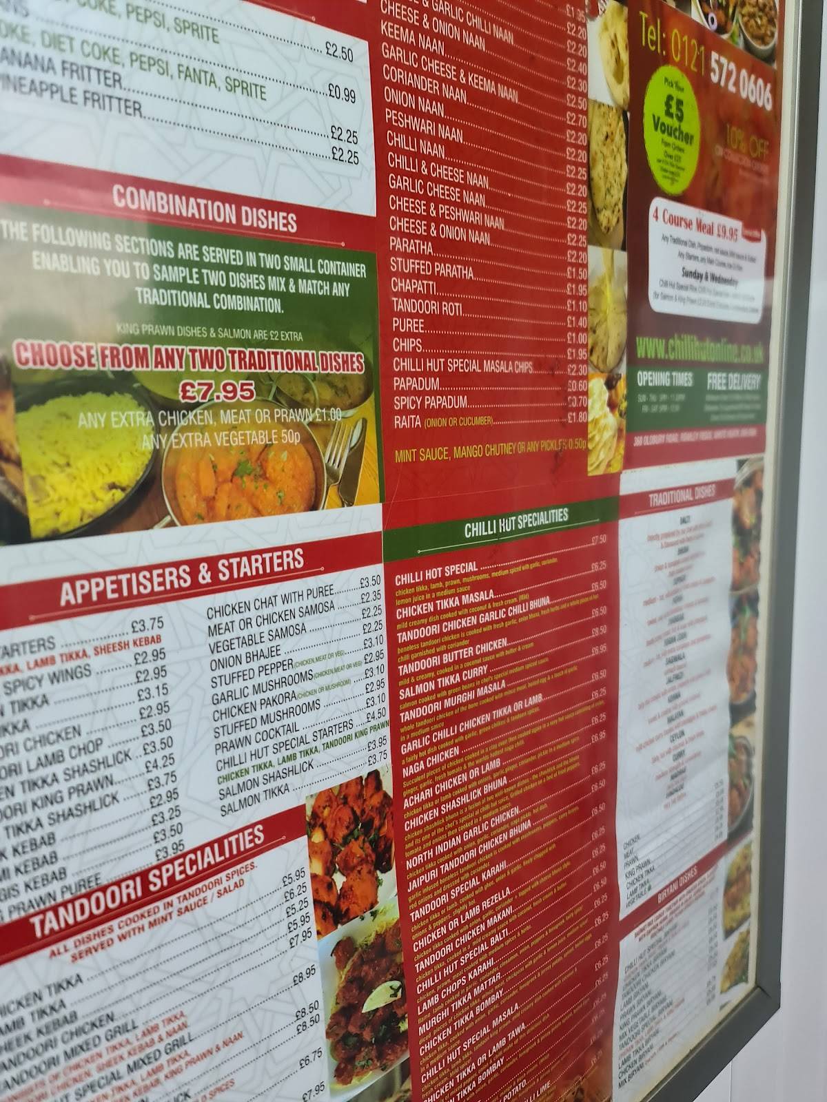 Menu at Chilli Hut restaurant, Rowley Regis