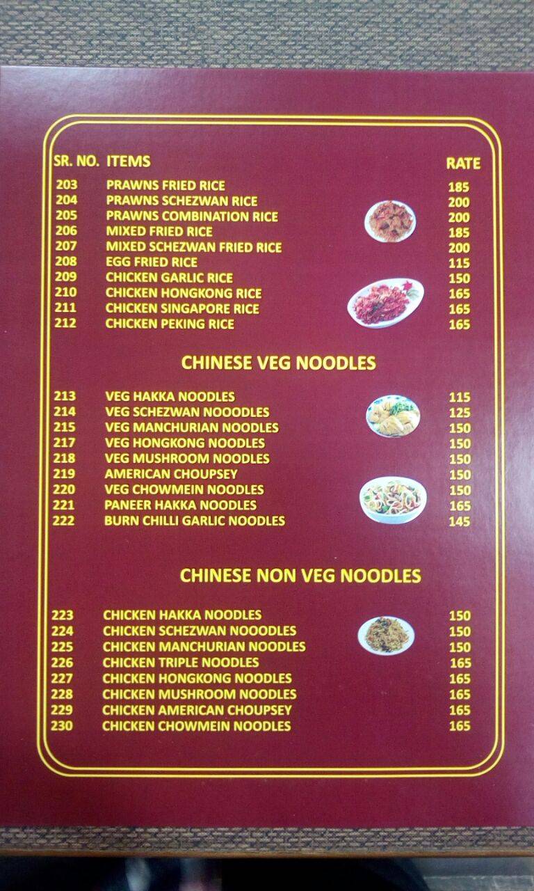 Menu at China Food Court (Laxmi Vilas ), Mumbai, 16 E