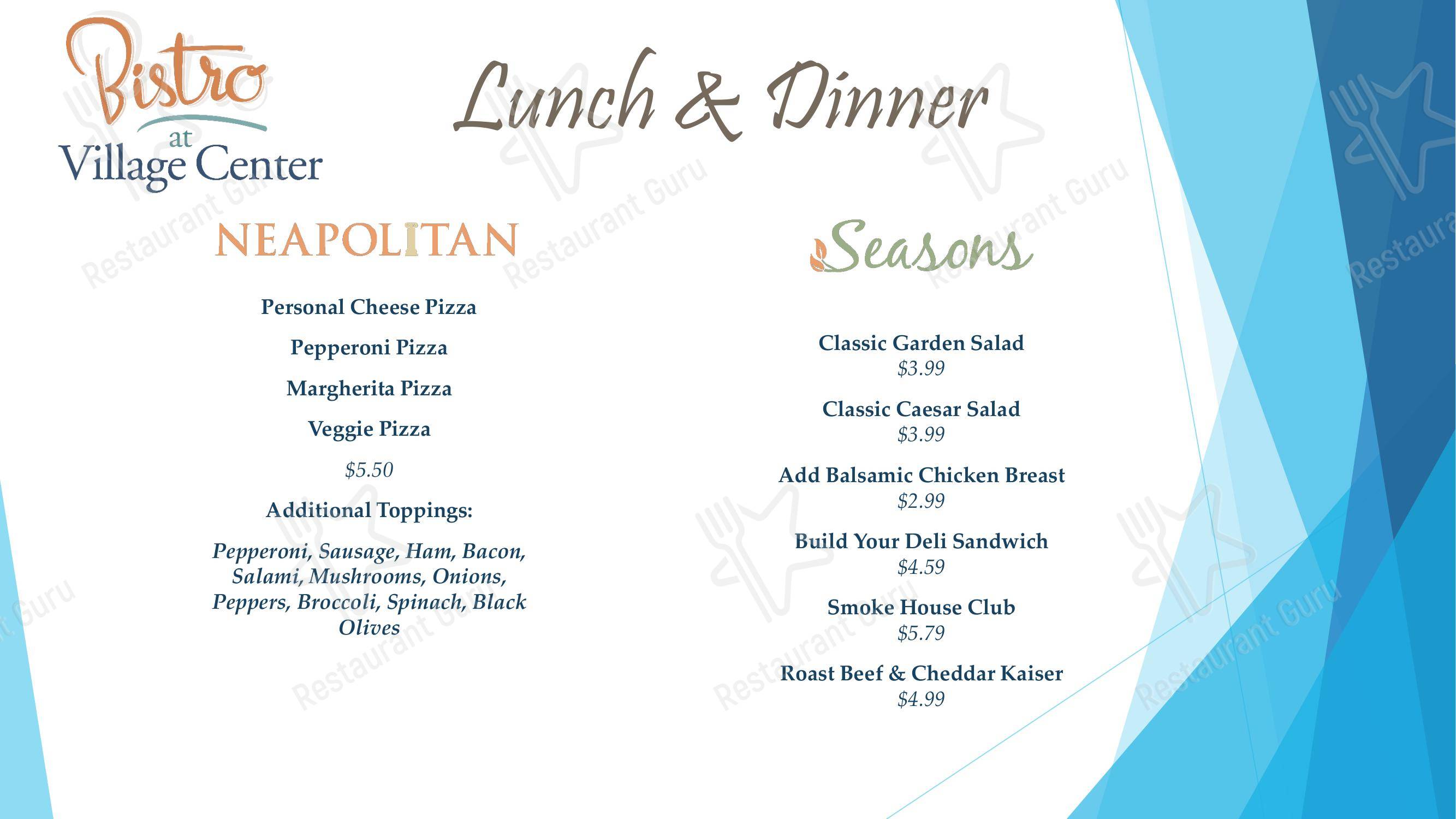 Menu at Chives American Grill restaurant, Lititz