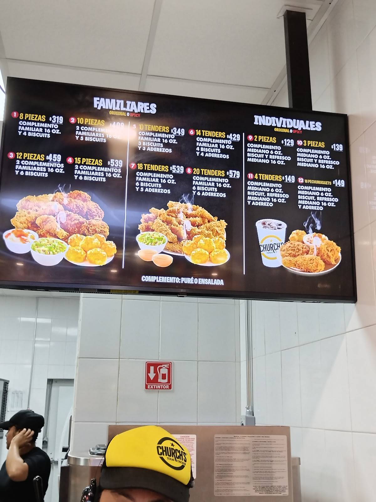 Carta del restaurante Church's Texas Chicken Cárdenas, Heroica Cárdenas