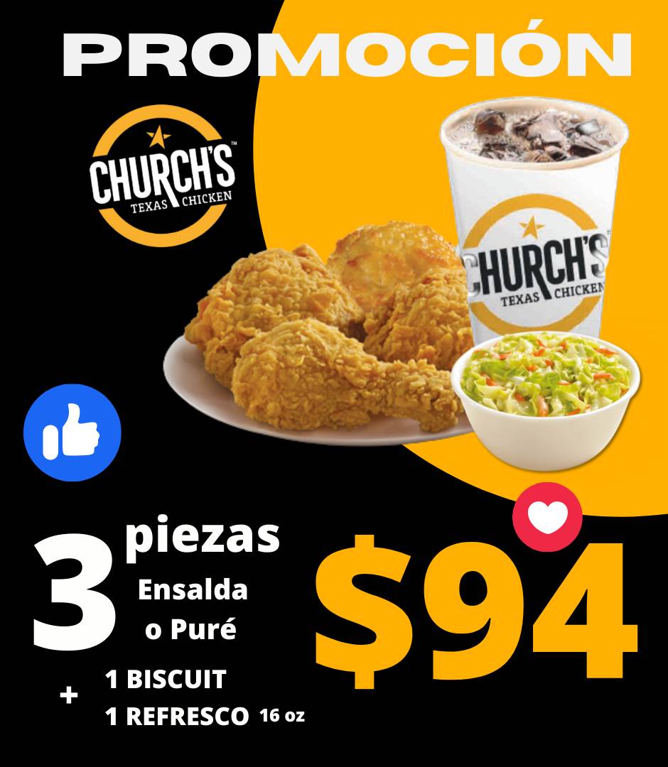 Carta del restaurante Church´s Chicken Tuxpan, Tuxpan