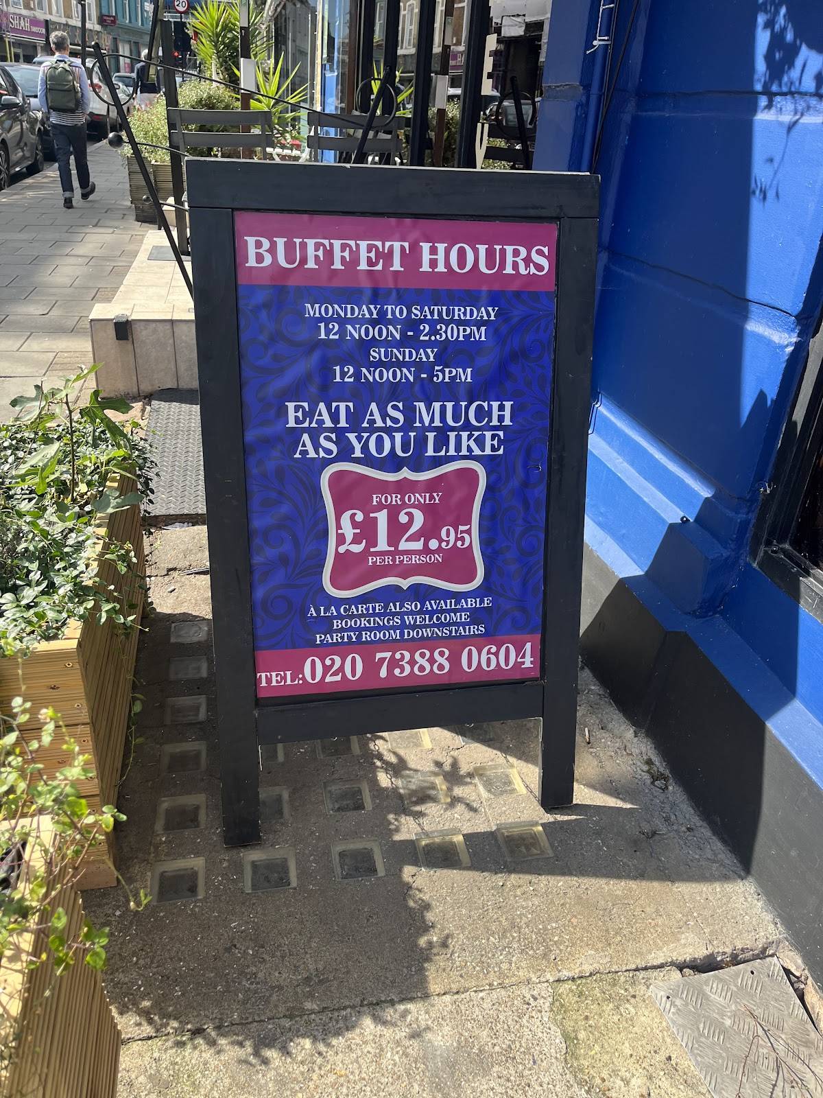 Menu at Chutneys restaurant, London, 124 Drummond St