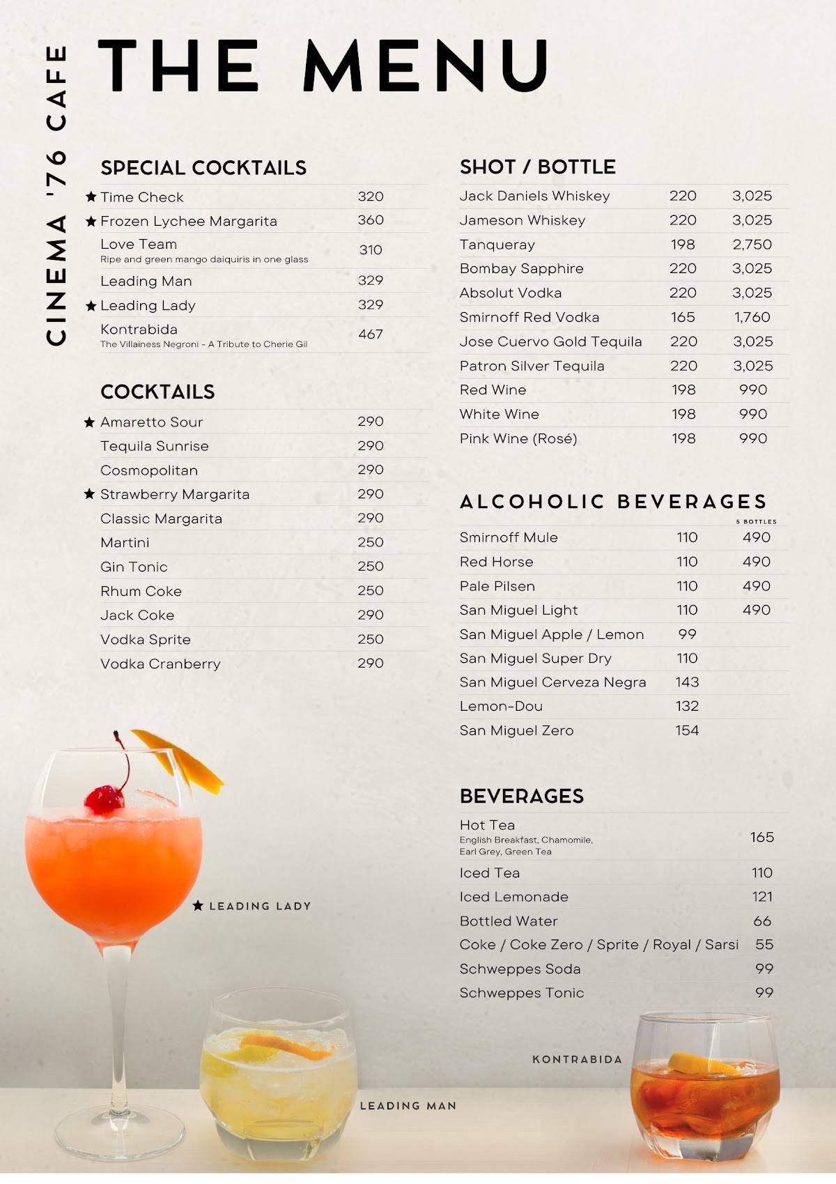 Carta de Cinema '76 Cafe, Ciudad Quezon, T. Morato Ave