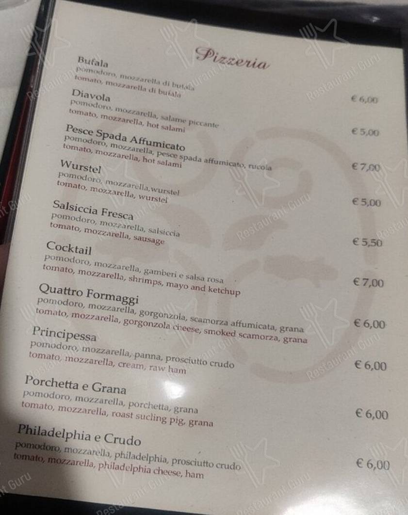 Menu da Il Capriccio Ristorante Pizzeria, Cisternino