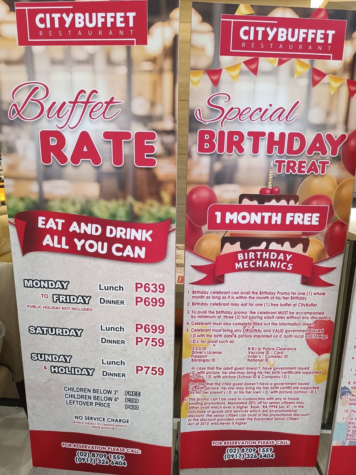 Menu at City Buffet Restaurant, Quezon City, Annex 1 Building