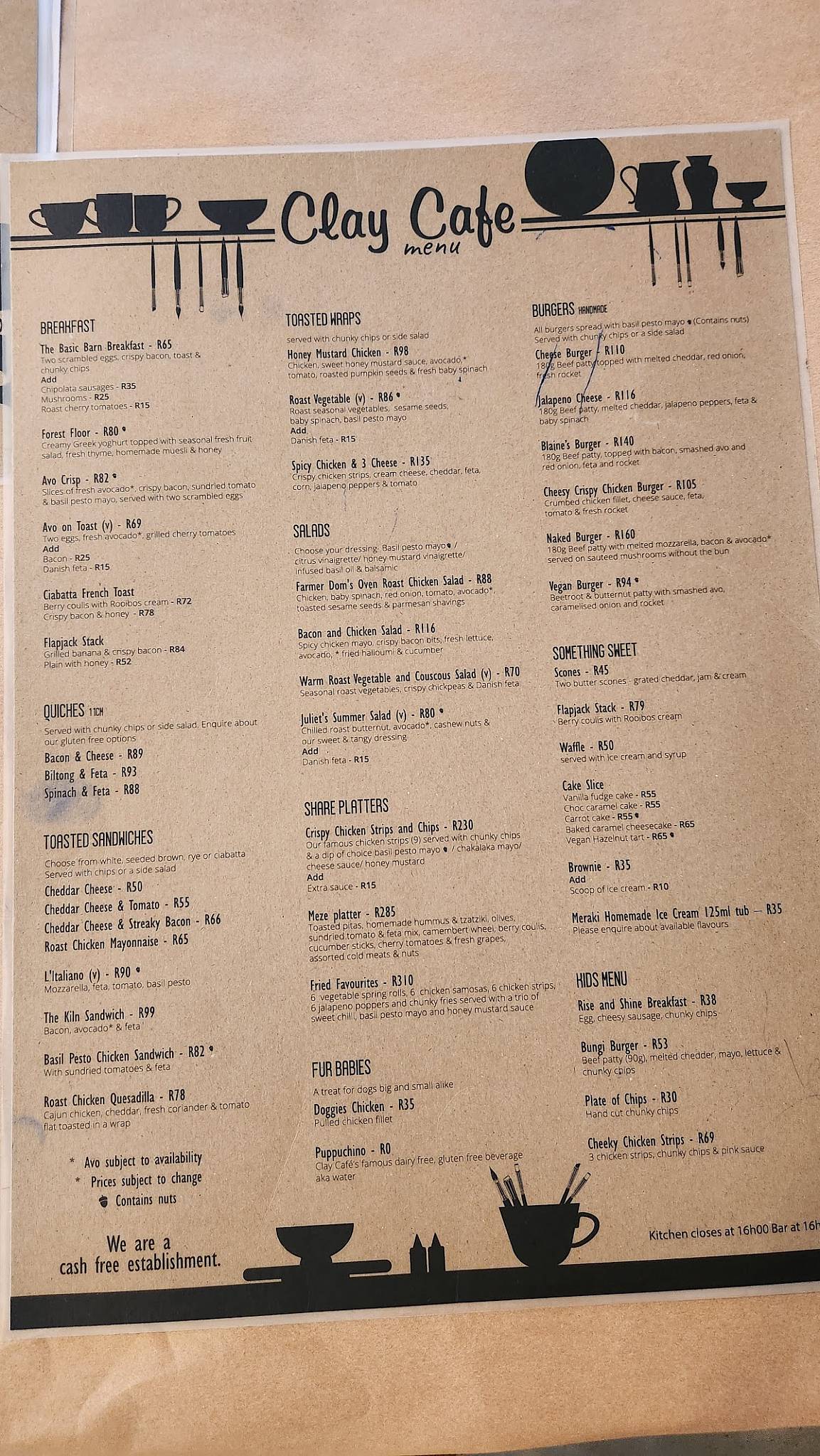 Menu at Create Lonehill cafe, Midrand