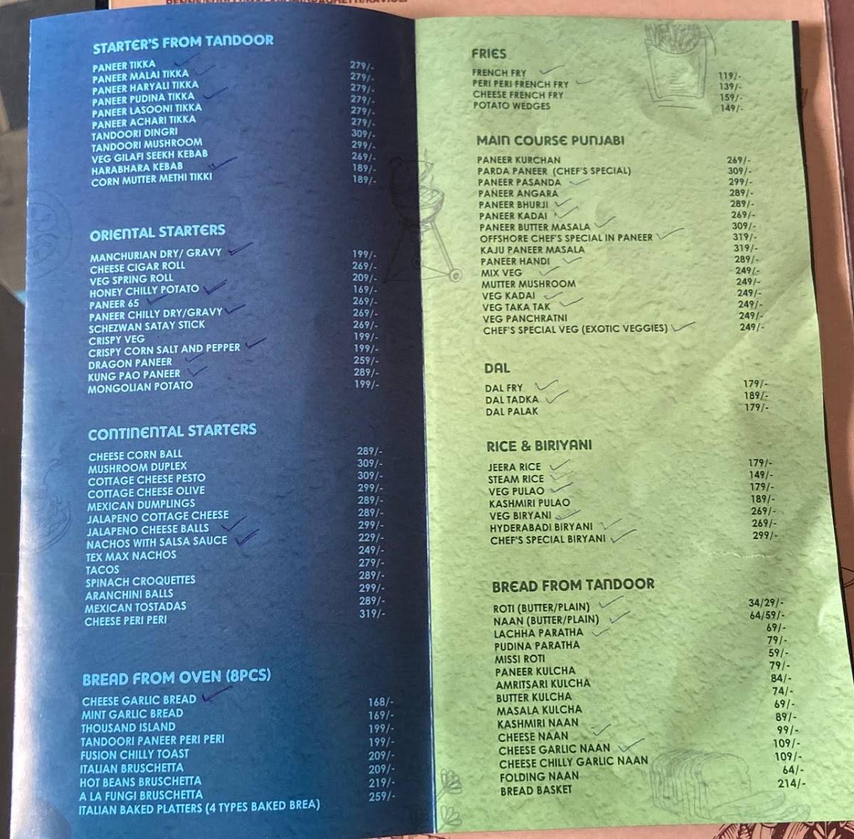 Menu at Club Offshore cafe & restaurant, Vadodara, Ground Floor