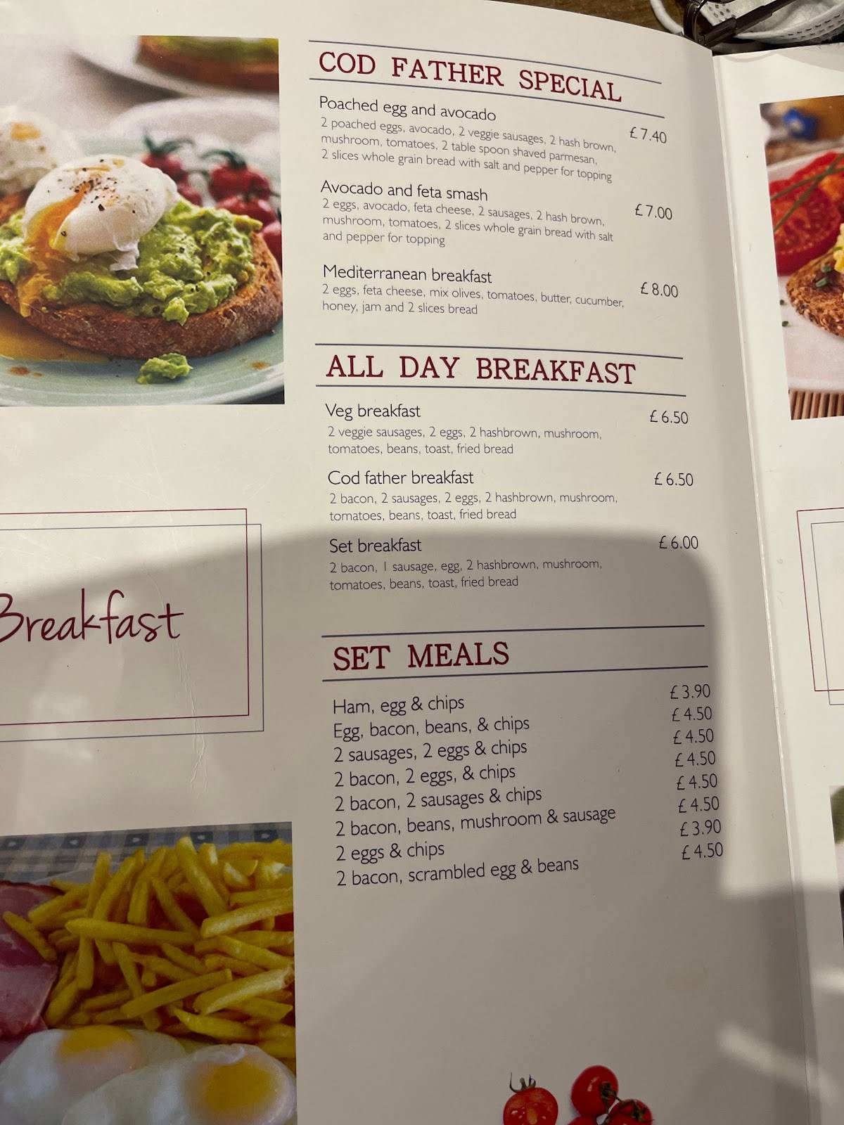 Menu at Codfather & The Pearl Restaurant, Blackwood