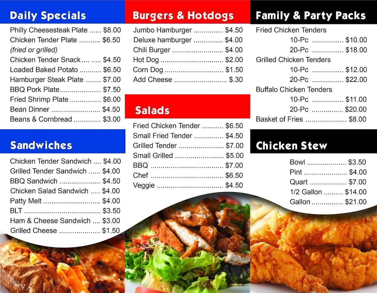 Menu at Coldwater Café cafe, Sheffield