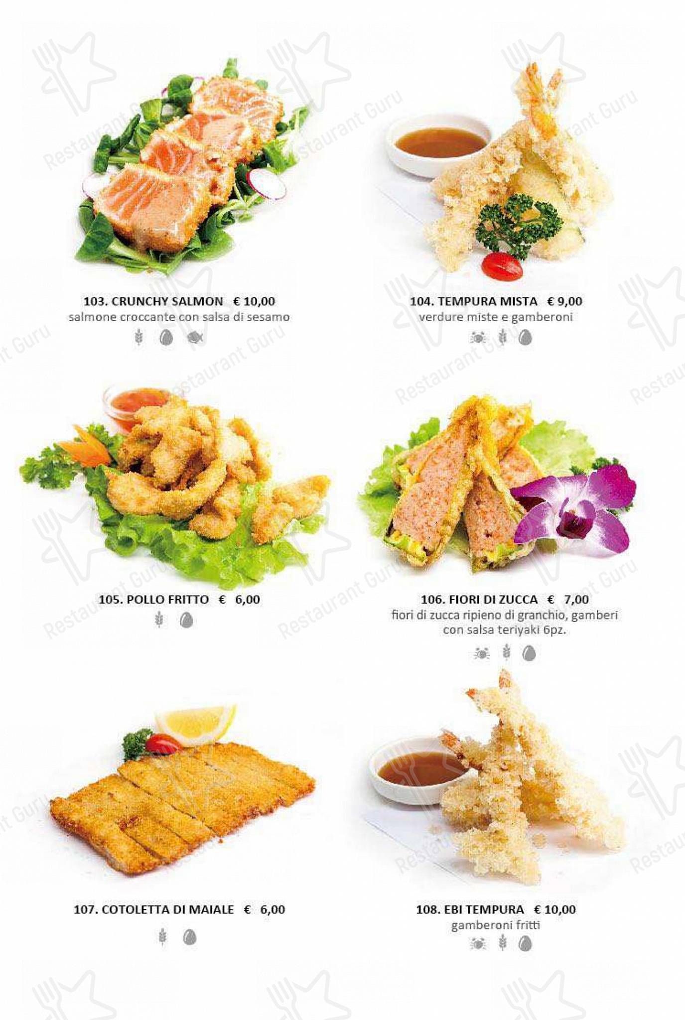 Menu da Toyama Ristorante Giapponese, Luisago