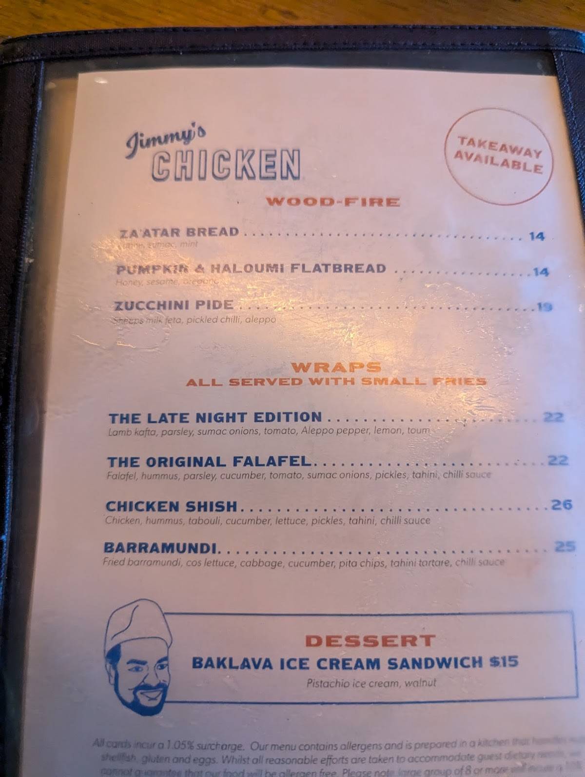 Menu at Coogee Pavilion Rooftop pub & bar, Coogee
