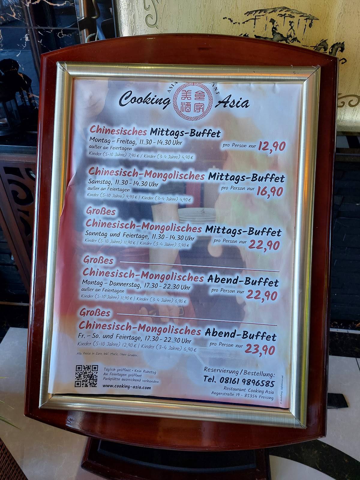 Speisekarte von Cooking Asia Freising restaurant, Freising