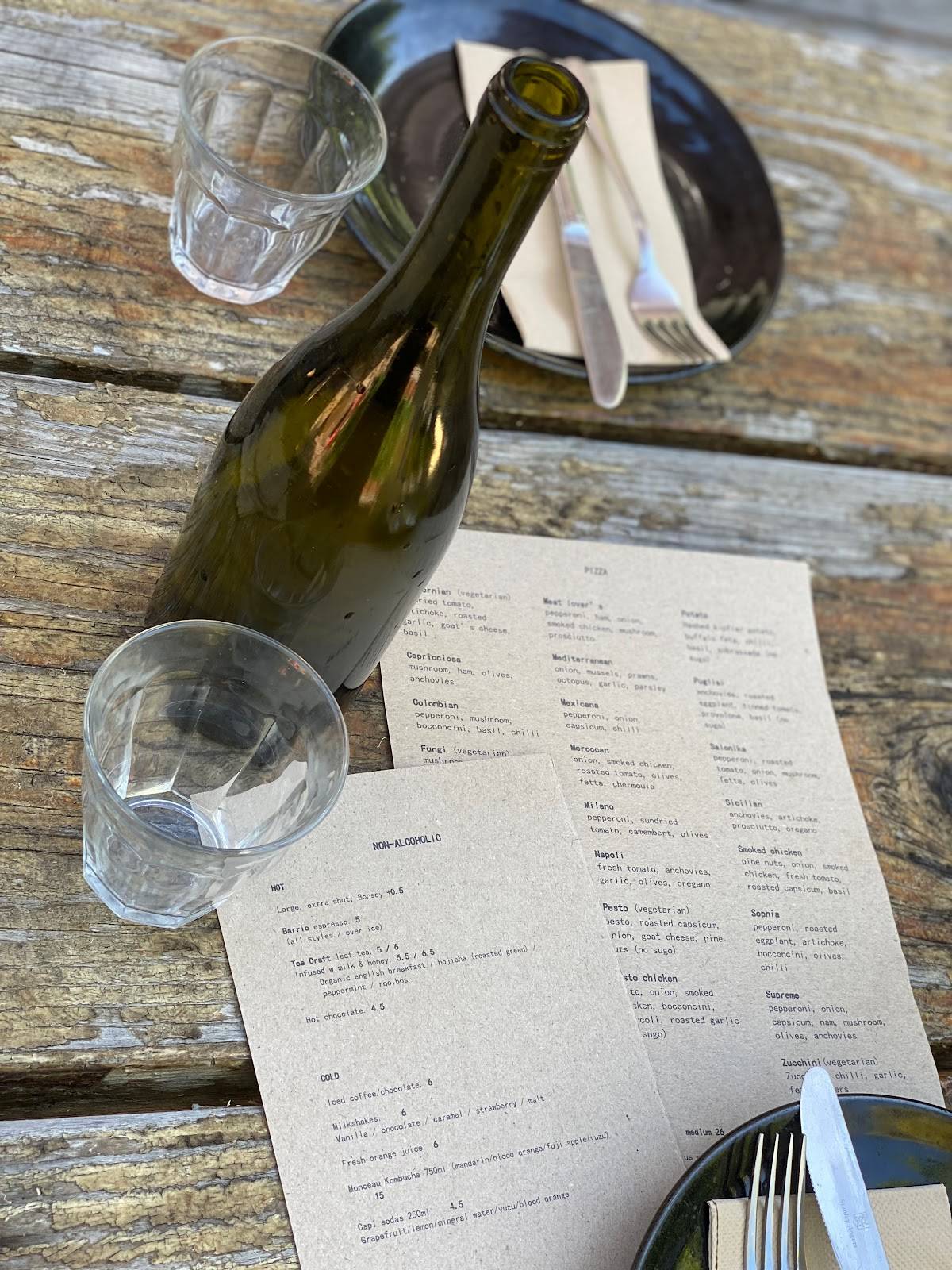 Menu at Cork Street Cafe, Gundaroo