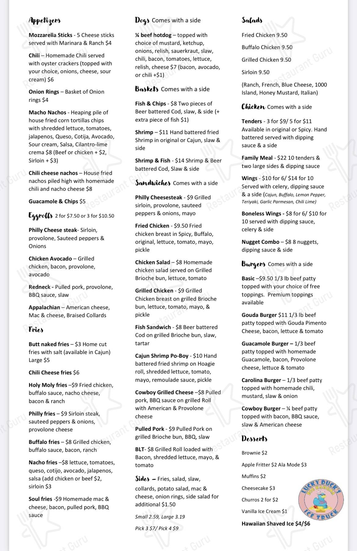Menu at Cornerstone Cafe & Catering, Winston-Salem