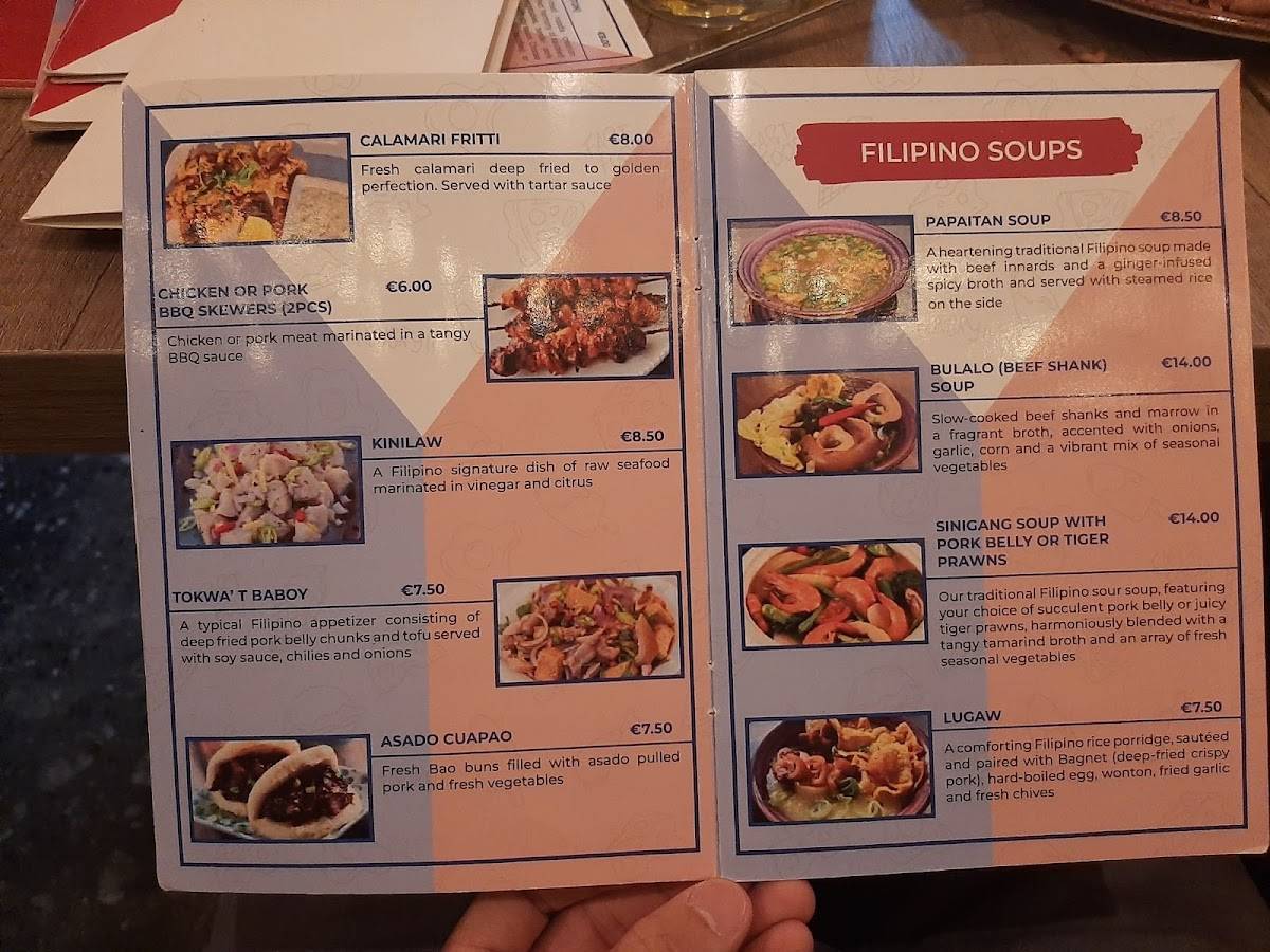 Menu at Tasty Bites restaurant, Cospicua