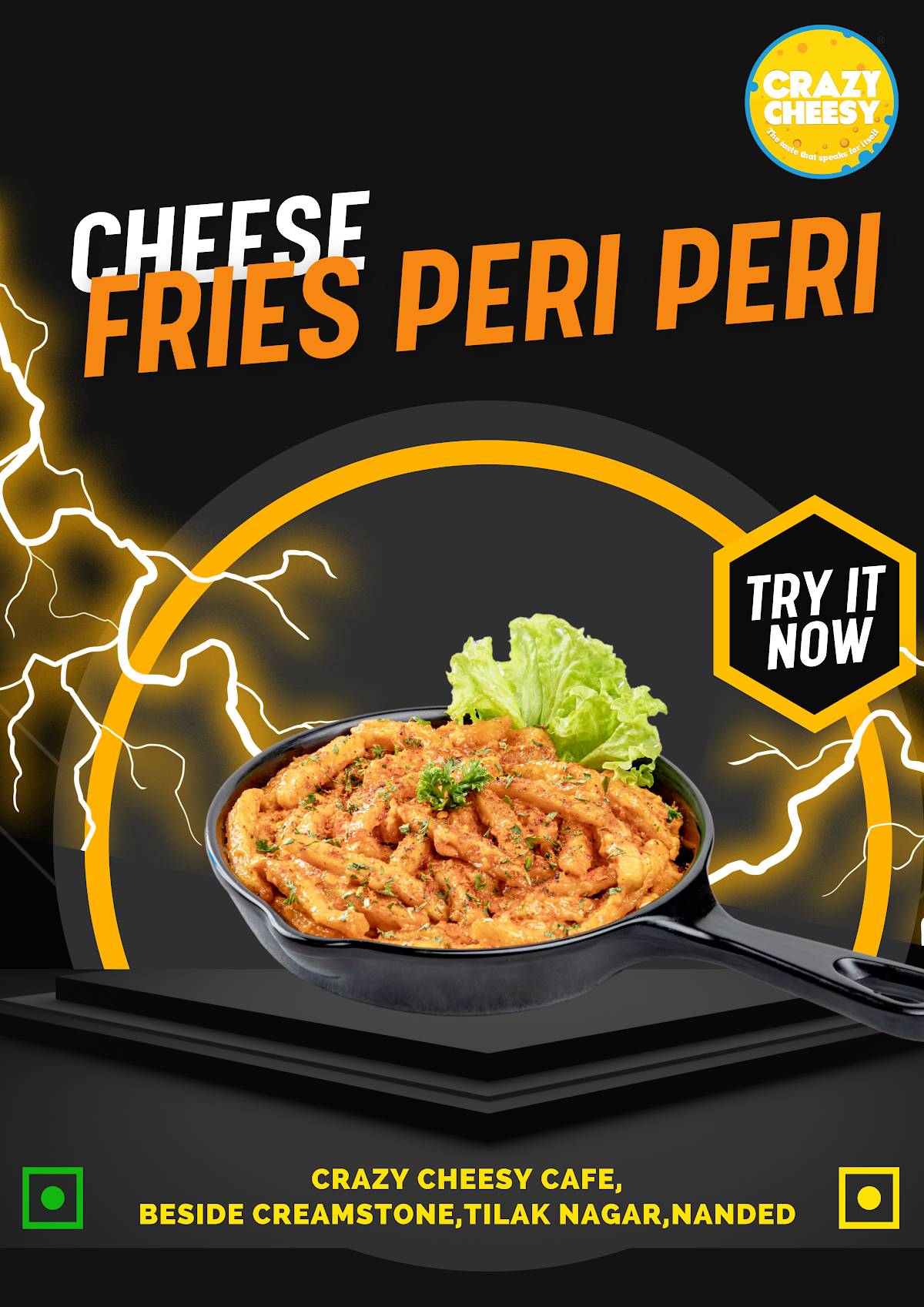 Menu at Crazy Cheesy Cafe Nanded, Nanded-Waghala