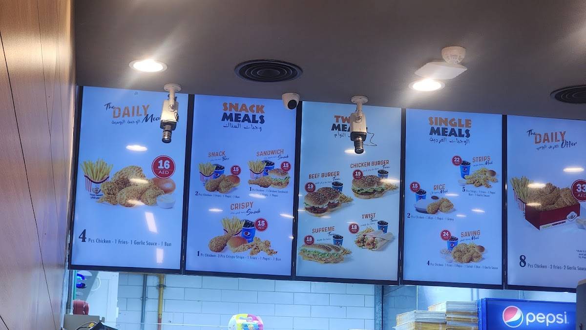 Menu at Crispy Chicken restaurant, Dubai