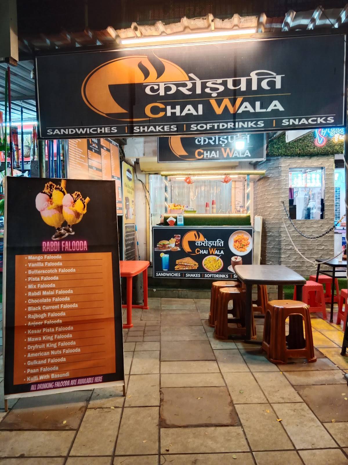 Menu at Crorepati Chaiwala, Kalyan