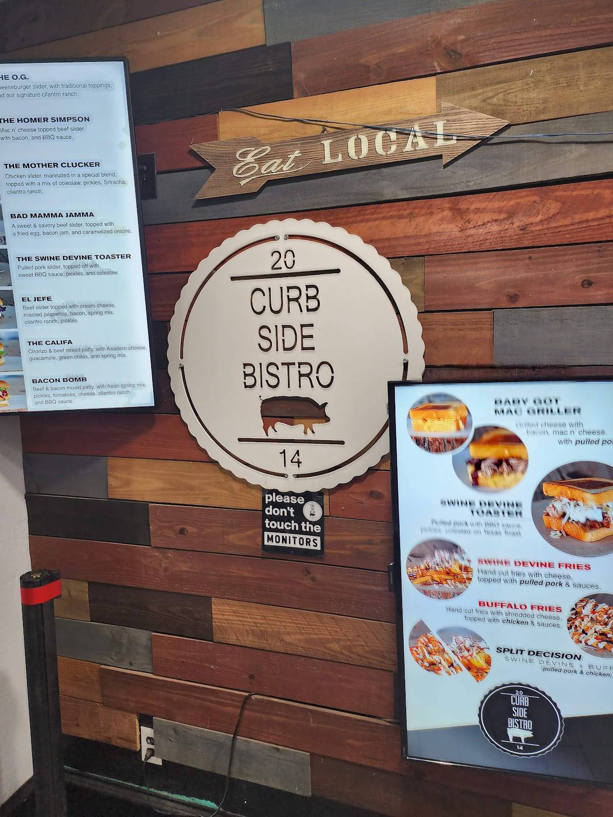Menu at Curb Side Bistro restaurant, Odessa, Andrews Hwy