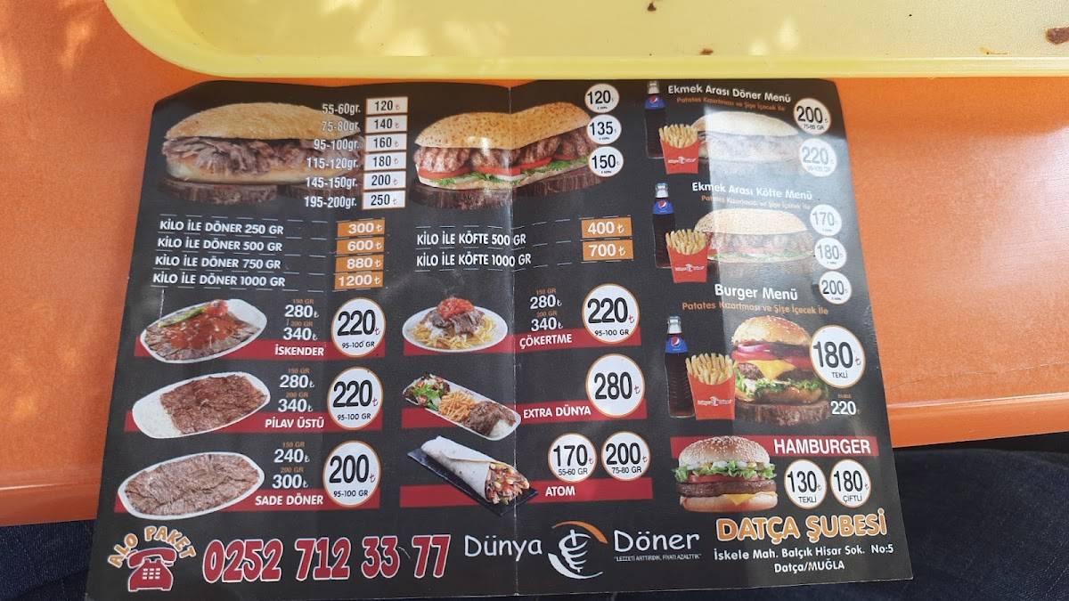 Carta de DÜNYA DÖNER DATÇA, Datça