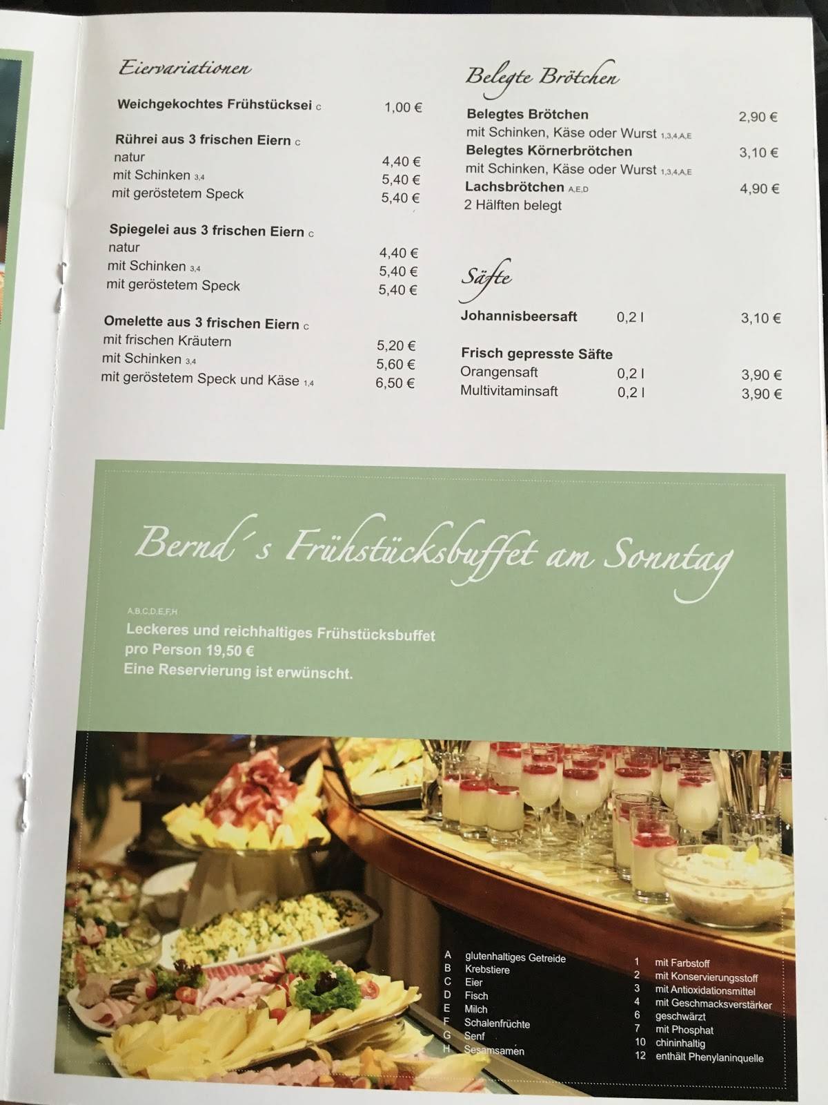 Speisekarte von Daniel`s Confiserie cafe, Achern