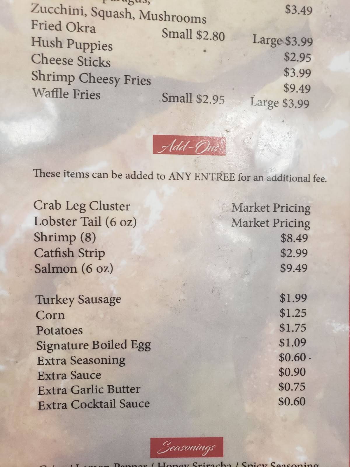 Menu at DeeO s Seafood restaurant Memphis N Germantown Pkwy