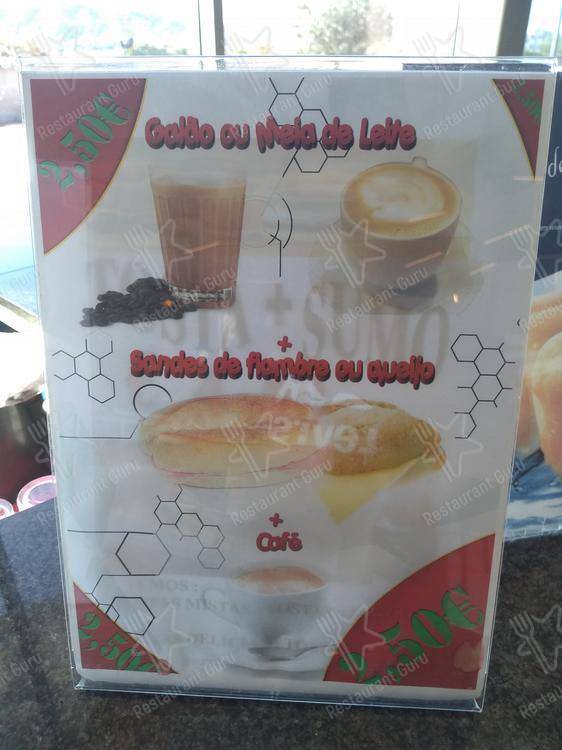 Menu em Delta Café, Palmela
