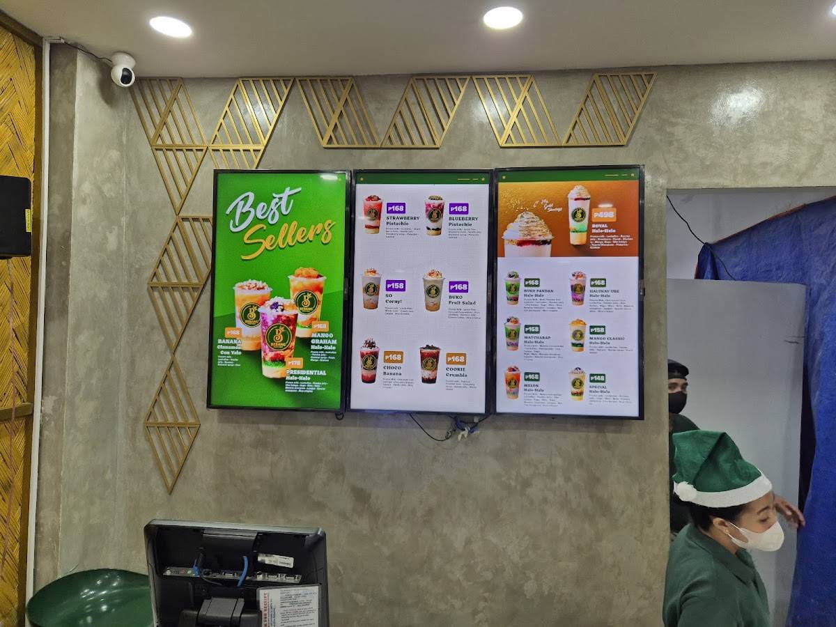 Menu at Bebang Halo-Halo desserts, Mandaluyong