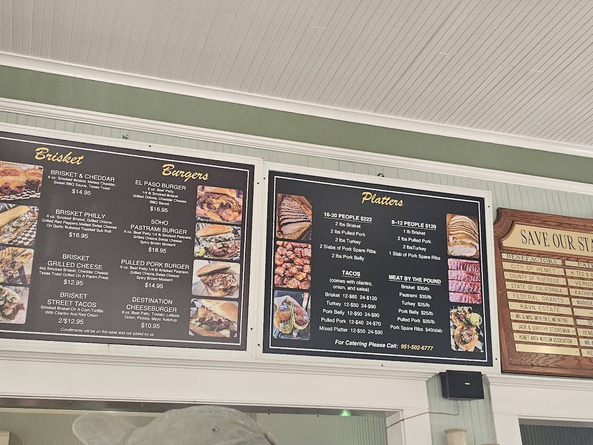 Menu at Destination Smokehouse Express BBQ, Hemet