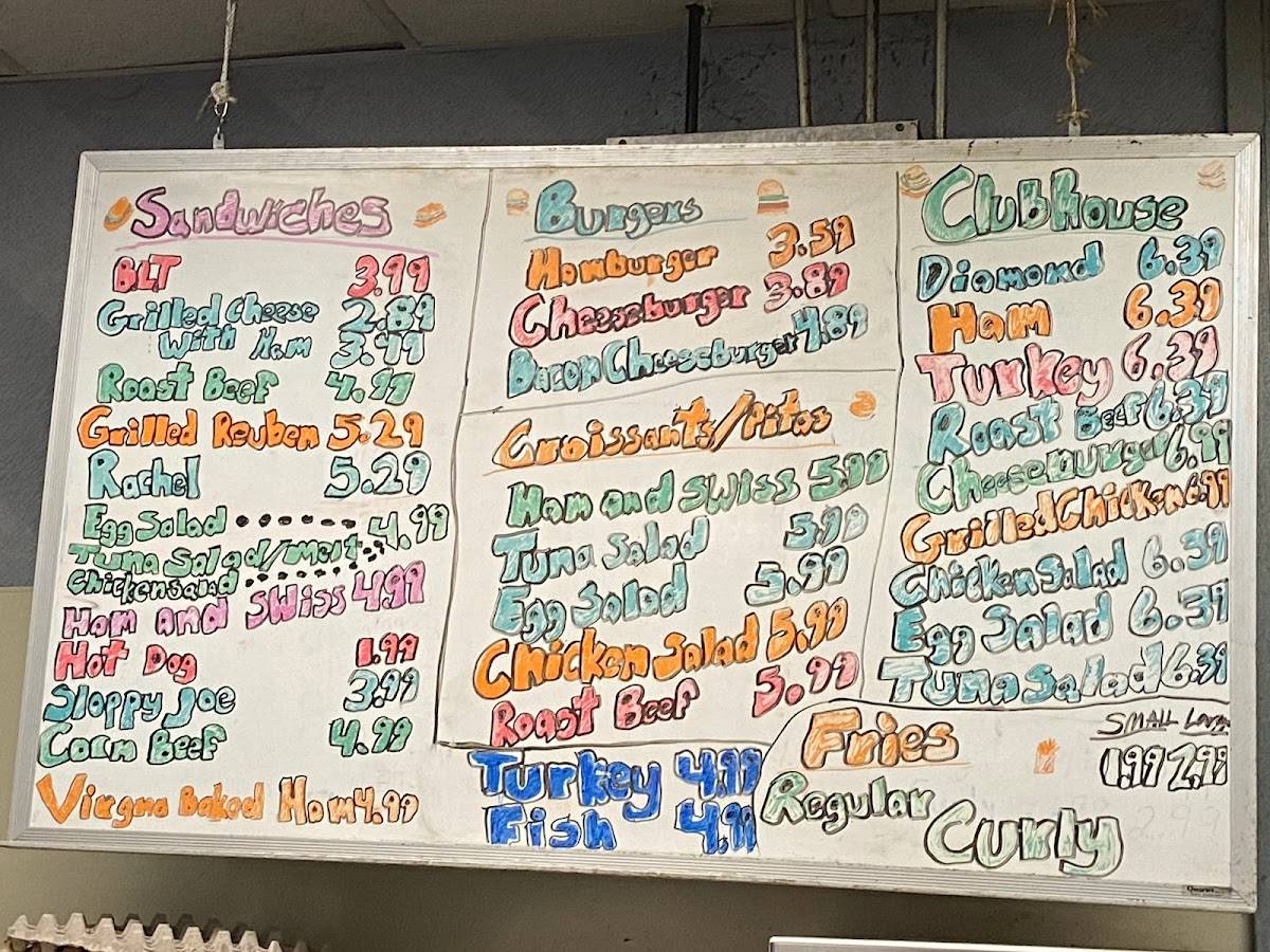 Menu at Diamond Deli, Bellefonte, 103 N Allegheny St
