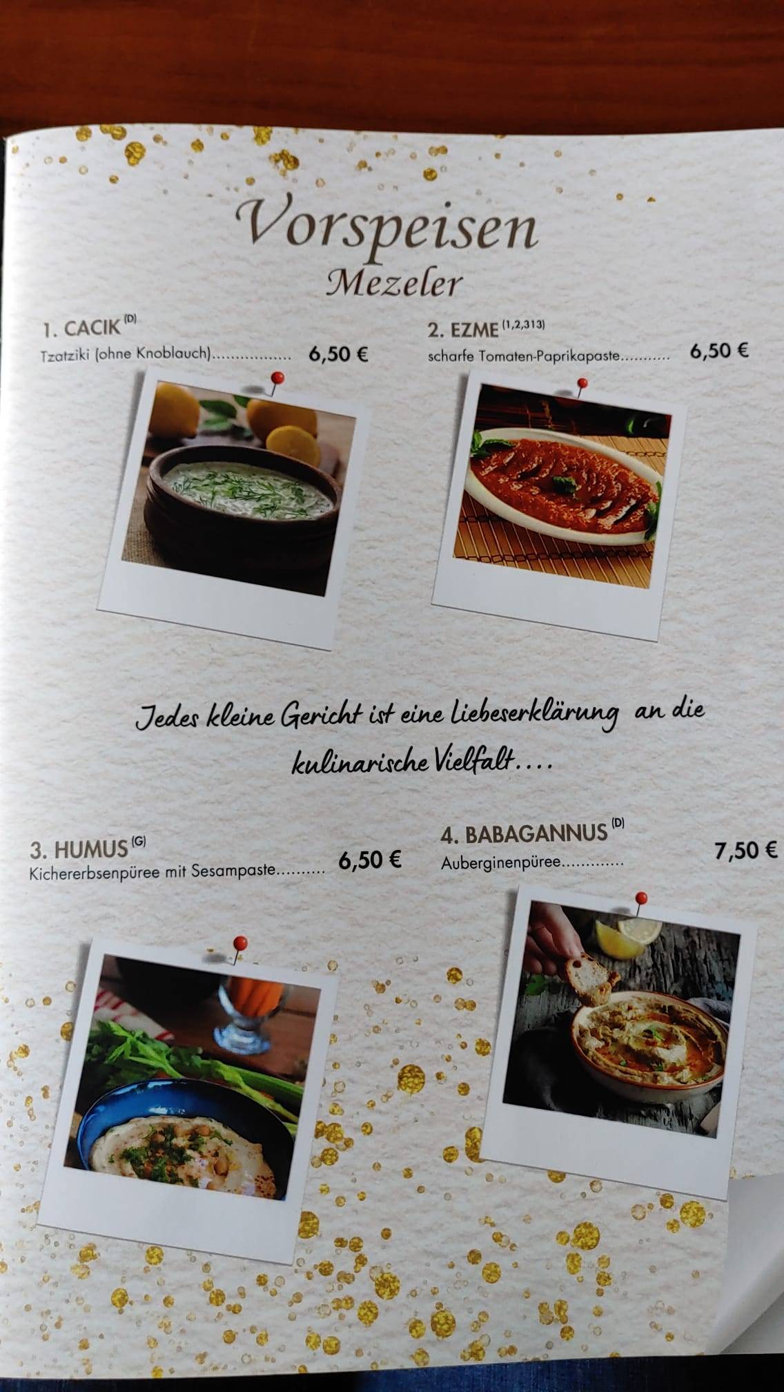 Speisekarte von Die Millis Emden restaurant, Emden