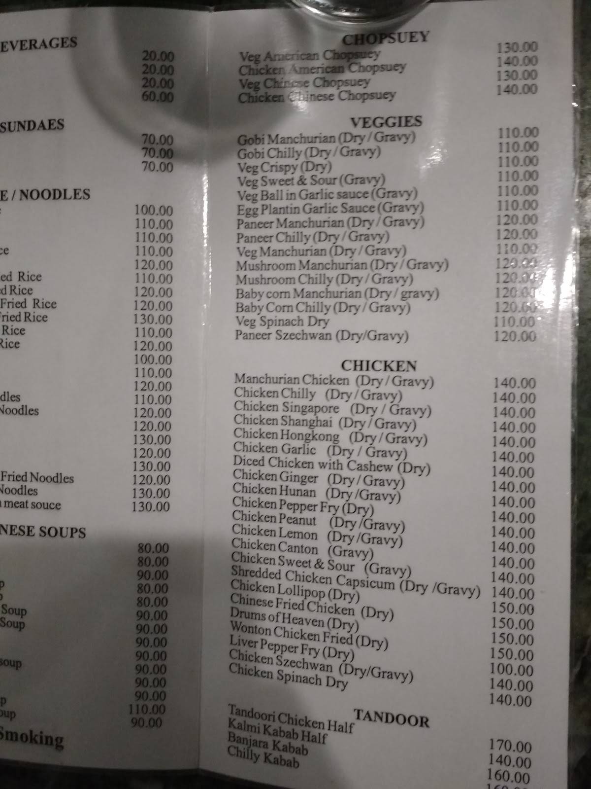 Menu at Dollops, Manipal