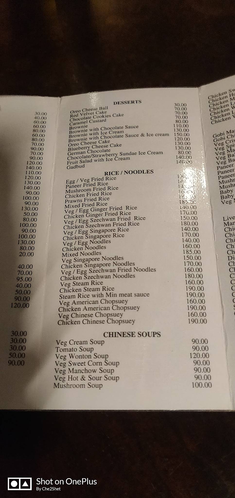 Menu at Dollops, Manipal