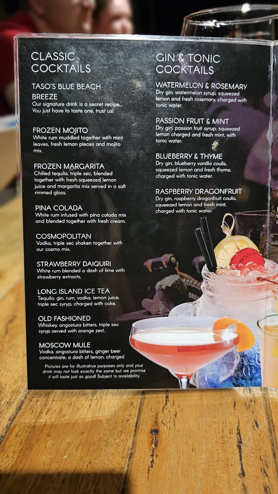 Menu at Taso's Bar & Grill Ballito, Dolphin Coast