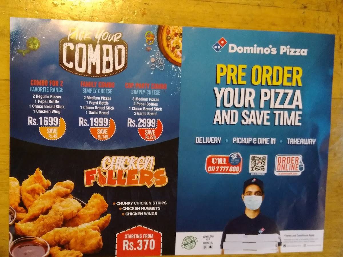 Menu at Domino's Pizza - Union Place restaurant, Colombo, 505 Union Pl