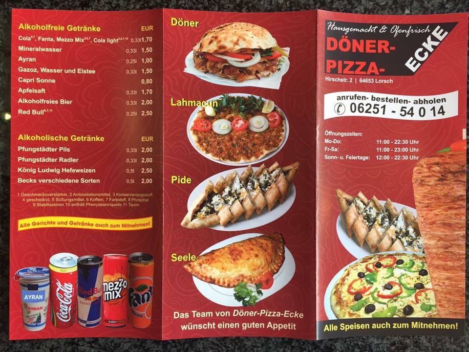 Speisekarte von Döner Pizza Ecke Lorsch, Lorsch