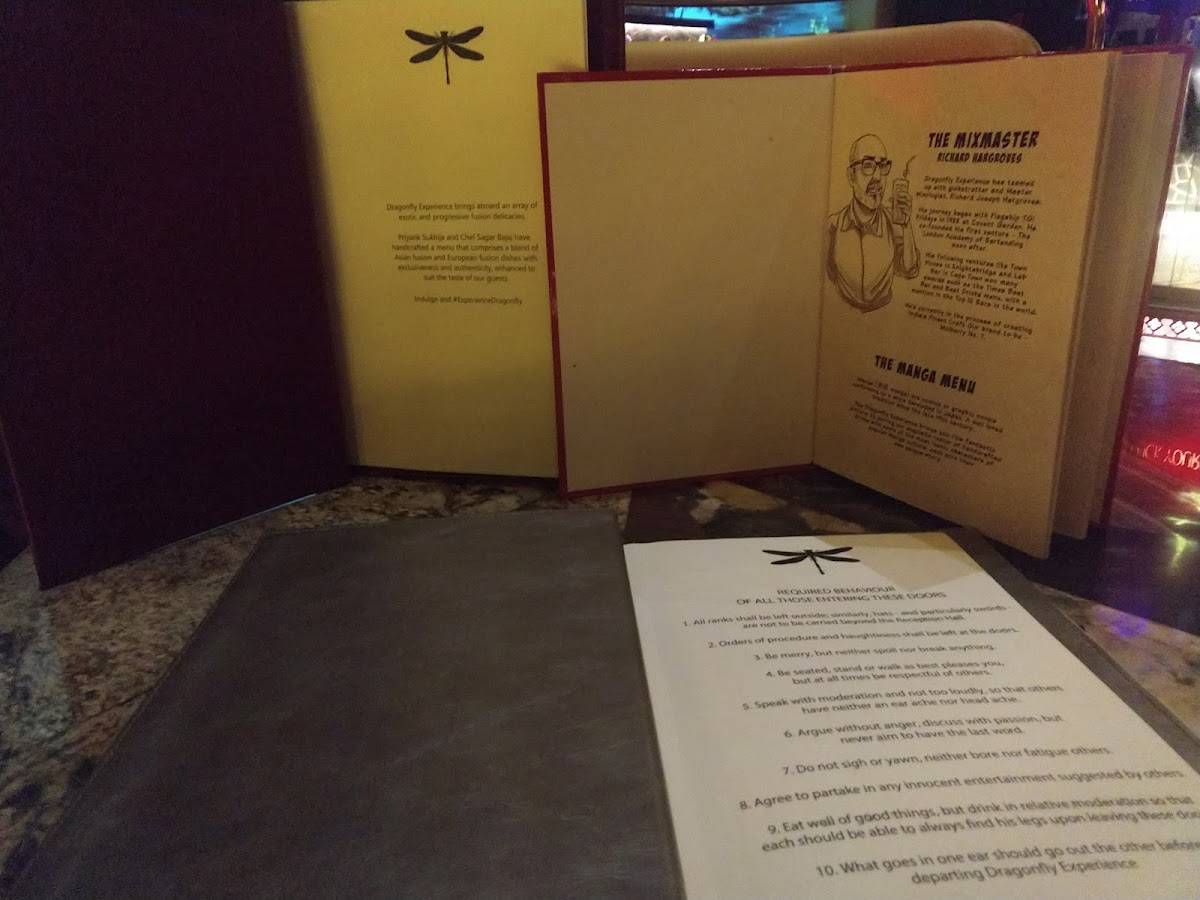 Menu at Dragonfly Experience Mumbai, Mumbai