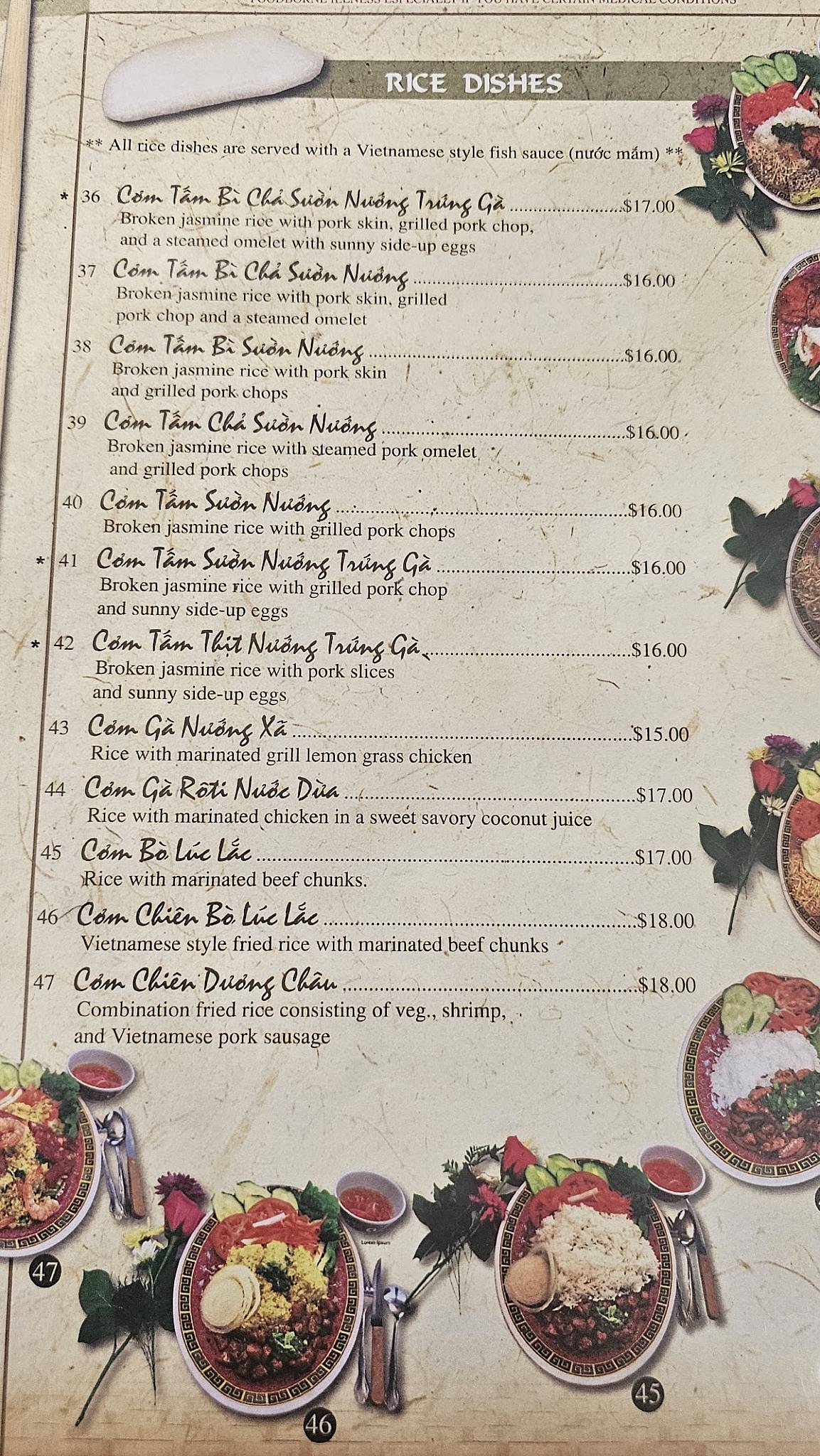 Menu at Pho Dai Loi #3 restaurant, Duluth