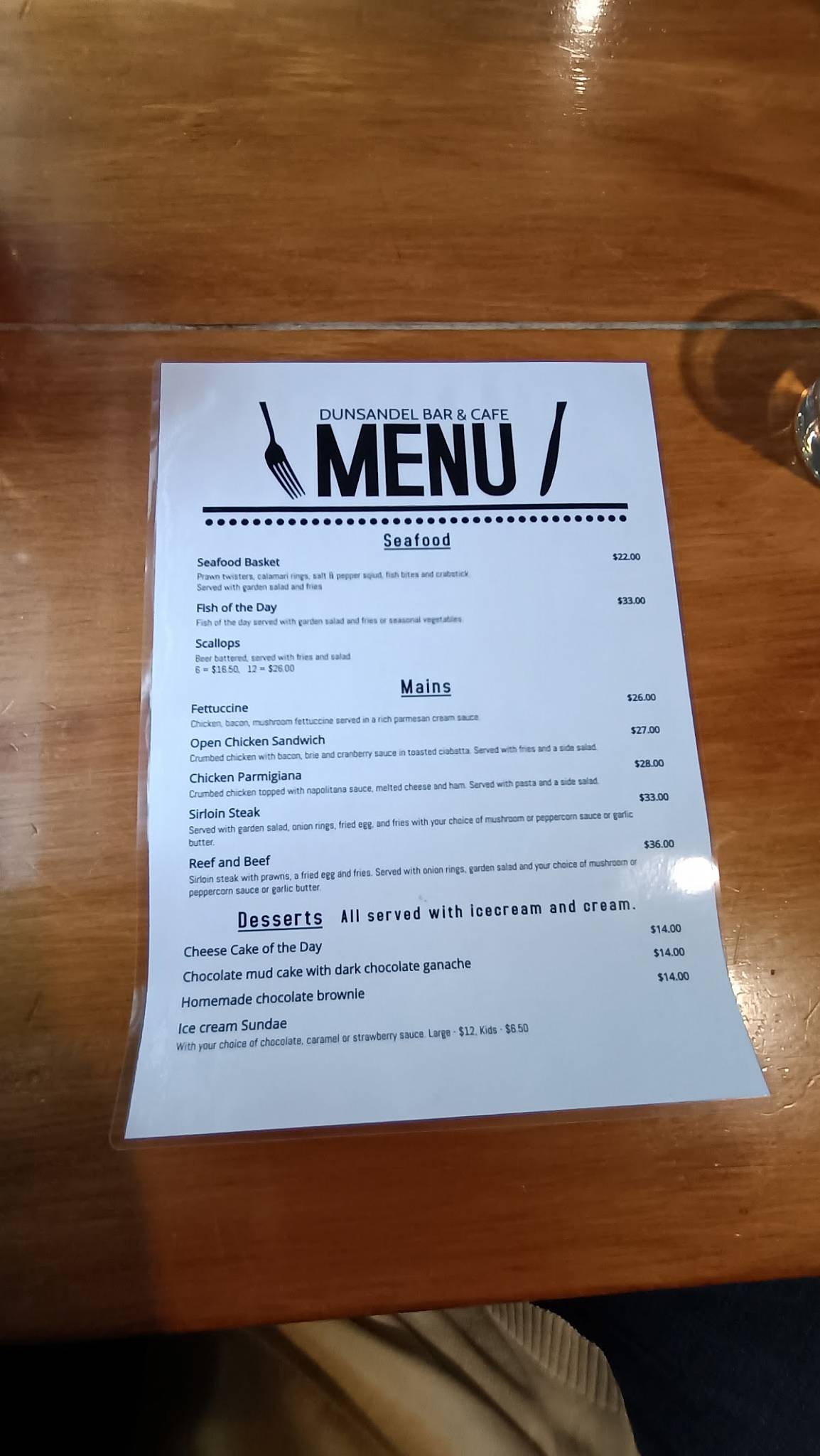 Menu at Dunsandel Tavern pub & bar, Dunsandel, Main S Rd