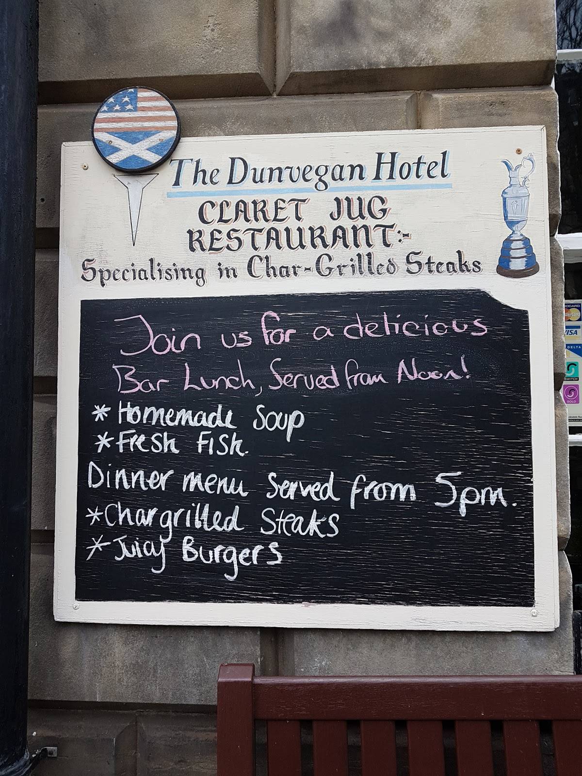 Menu at Dunvegan Bar & Restaurant, Saint Andrews